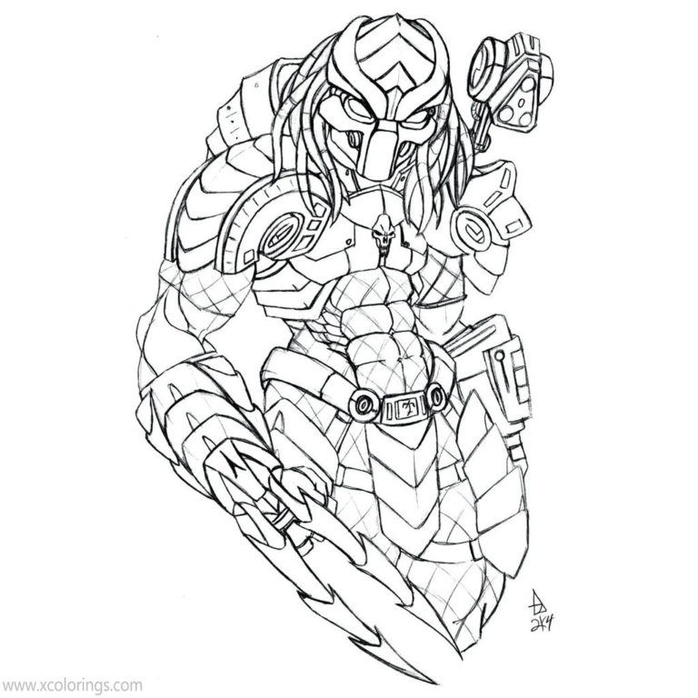Predator Outline Coloring Pages - XColorings.com
