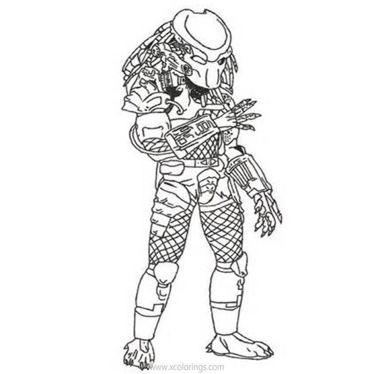 Predator Outline Coloring Pages - XColorings.com