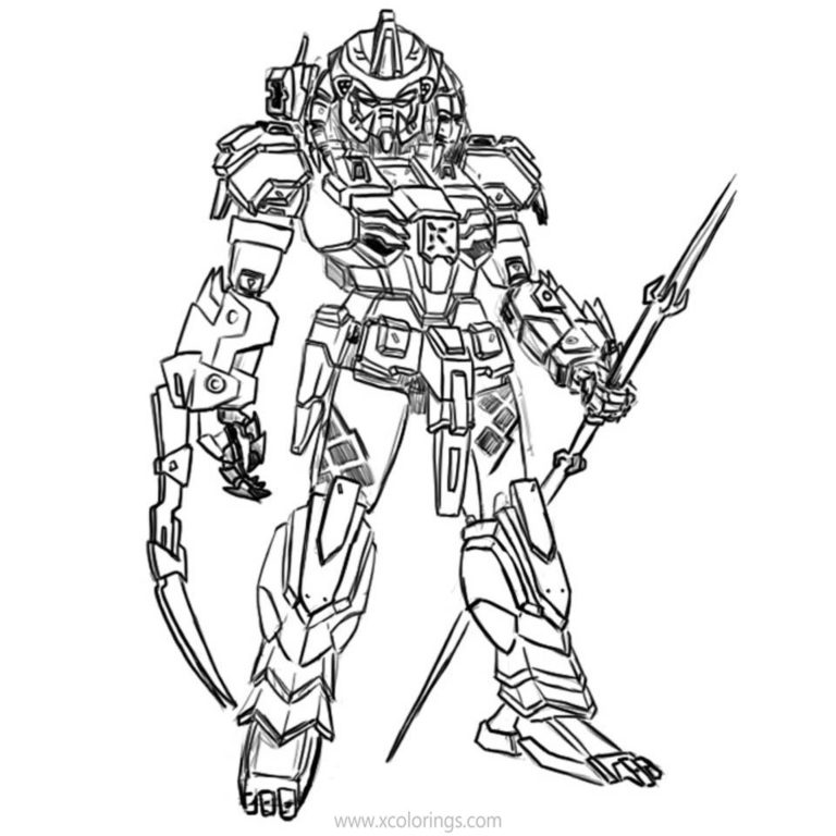 Predator Coloring Pages Alien was Killed - XColorings.com