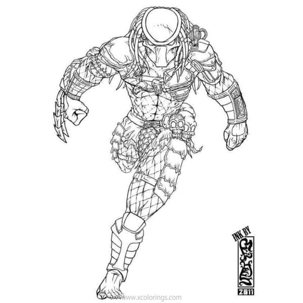 Predator Outline Coloring Pages - XColorings.com