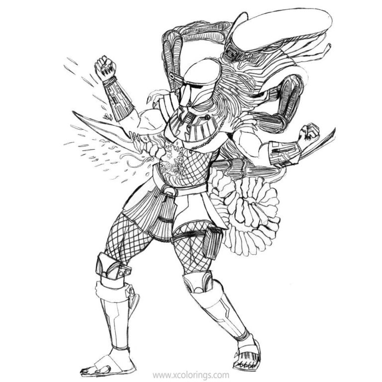 Predator Outline Coloring Pages - XColorings.com