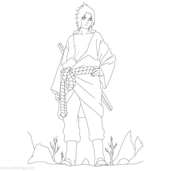 Manga Sasuke Uchiha Coloring Pages - XColorings.com