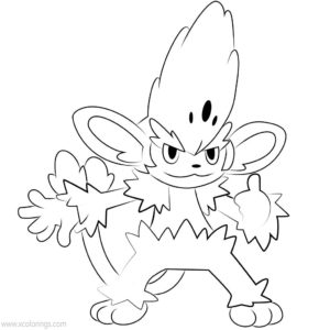 Furfrou - Kabuki Style Pokemon Coloring Pages - XColorings.com