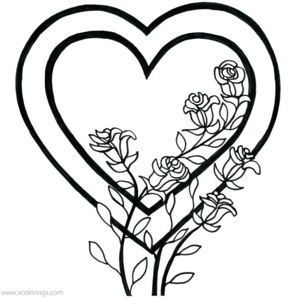 Valentines Day Heart for Adult Coloring Pages - XColorings.com