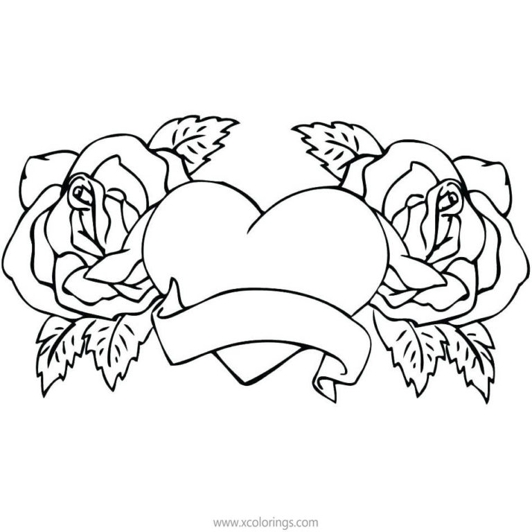 Valentines Heart Chains Coloring Pages - XColorings.com
