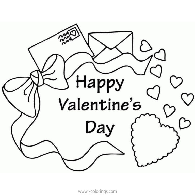 Valentines Day Heart Flower Design Coloring Pages - XColorings.com