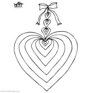 Valentines Day Heart Lock Coloring Pages - XColorings.com