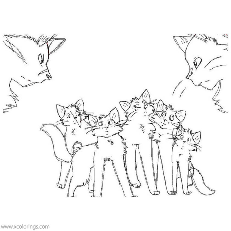 Warrior Cat Coloring Pages with Claws - XColorings.com