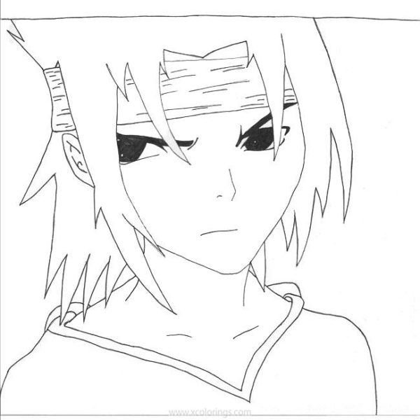 Sasuke Coloring Pages With Enternal Mangekyou Sharingan - XColorings.com