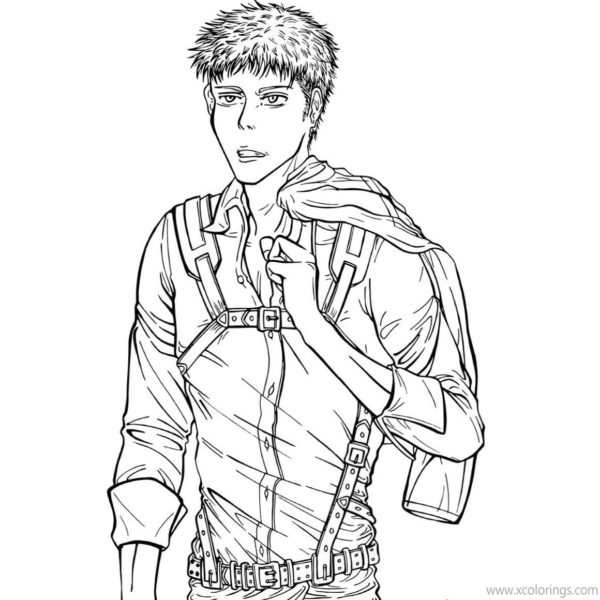 Attack On Titan Coloring Pages Levi Lineart by Milla Tea - XColorings.com