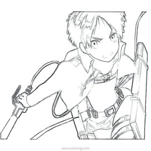 Attack On Titan Coloring Pages Levi Portrait - XColorings.com