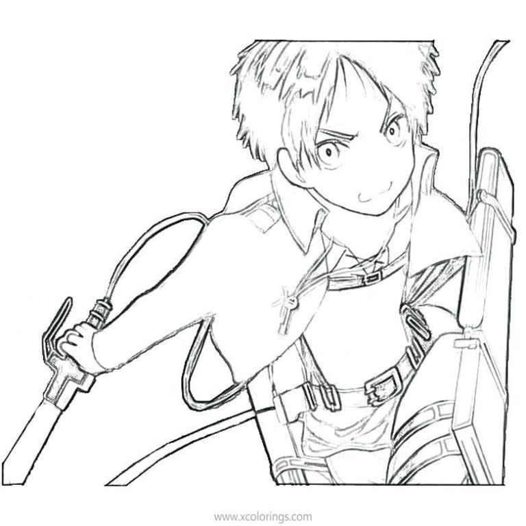 Attack On Titan Coloring Pages Levi Portrait - XColorings.com