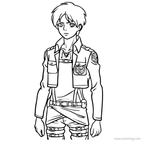 Attack On Titan Coloring Pages Levi Portrait - XColorings.com