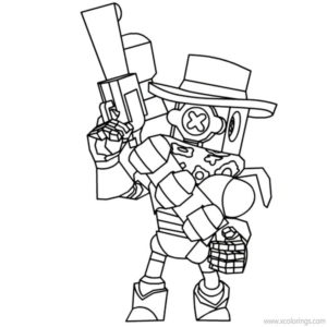 Brawl Stars Rico Coloring Pages Rico the Waiter - XColorings.com