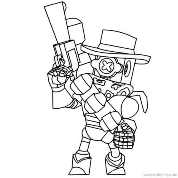 Brawl Stars Rico Coloring Pages Rico the Waiter - XColorings.com