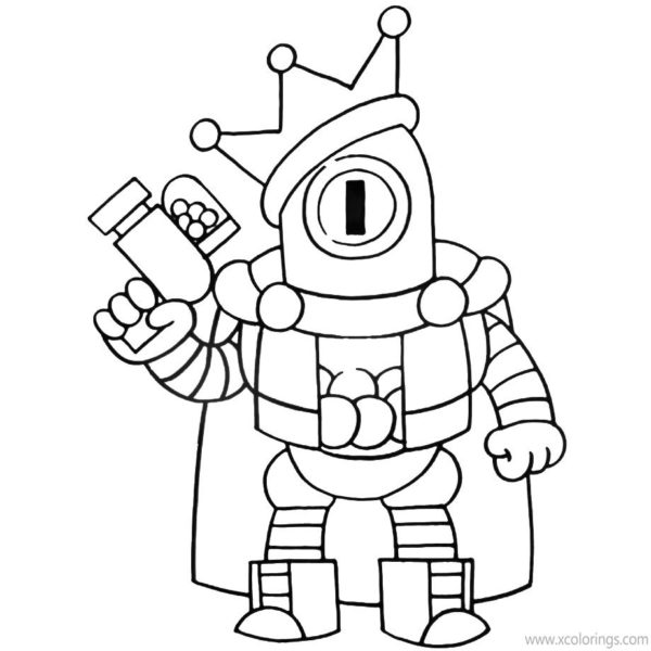 Brawl Stars Guard Rico Coloring Pages - XColorings.com
