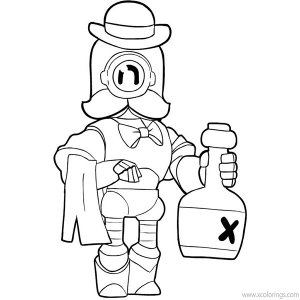 Brawl Stars Guard Rico Coloring Pages - XColorings.com