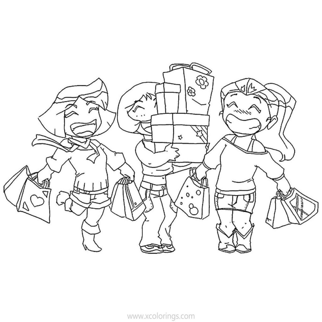 Totally Spies Clover Coloring Pages - XColorings.com