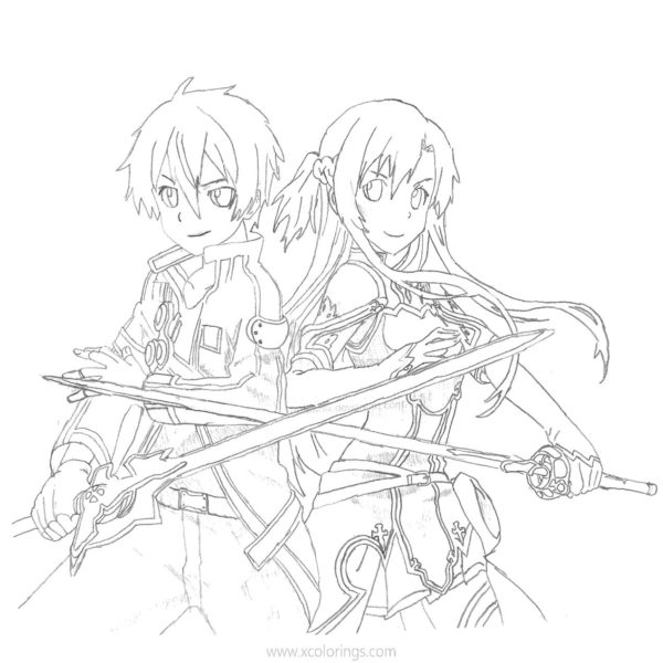 Sword Art Online Coloring Pages SAO Asuna - XColorings.com