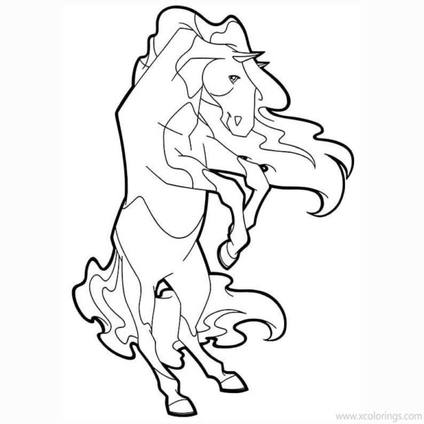 Horseland Coloring Pages Sunburst and Noni - XColorings.com