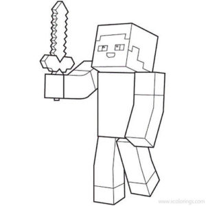 Mobile/minecraft Tools Sword Coloring Pages Coloring Pages