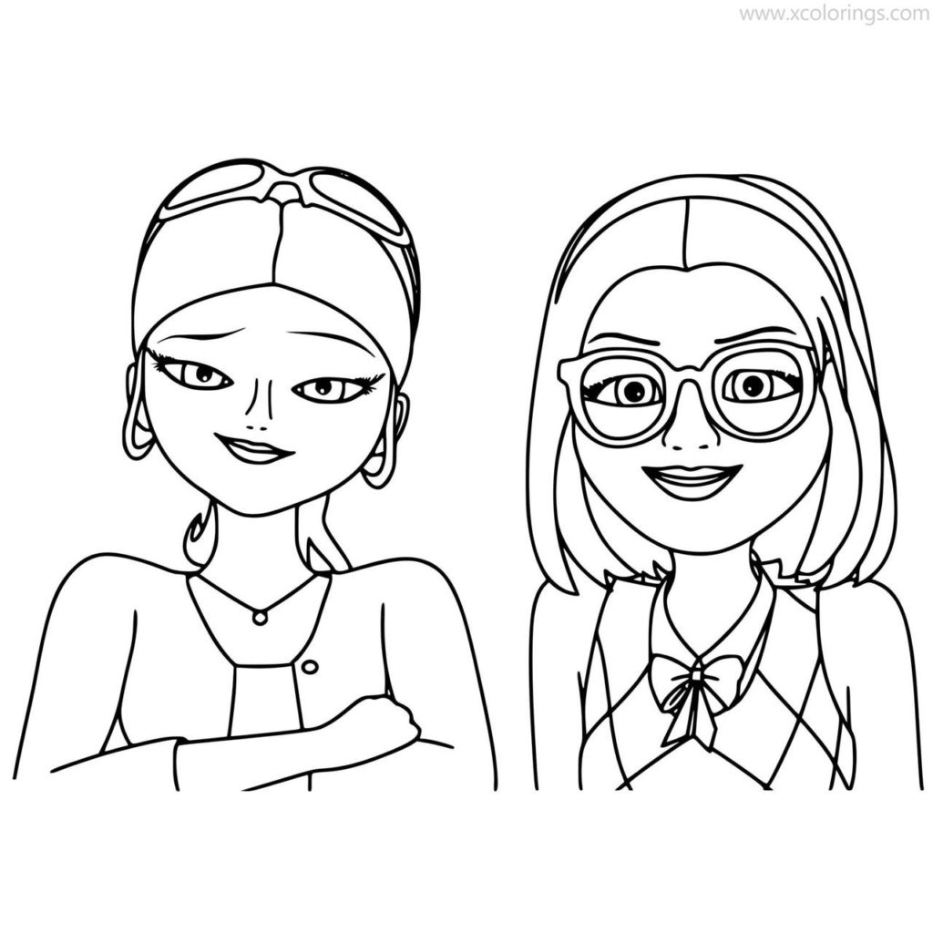 Miraculous Ladybug Coloring Pages Cute Marinette and Adrien ...