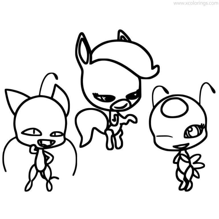 Chibi Miraculous Ladybug Coloring Pages - XColorings.com