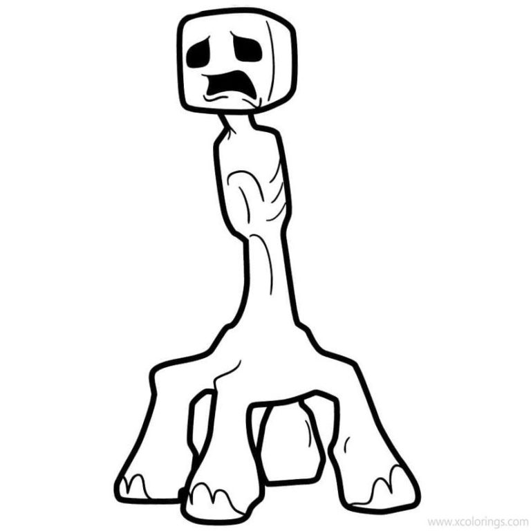 Creeper Coloring Pages Outline - XColorings.com
