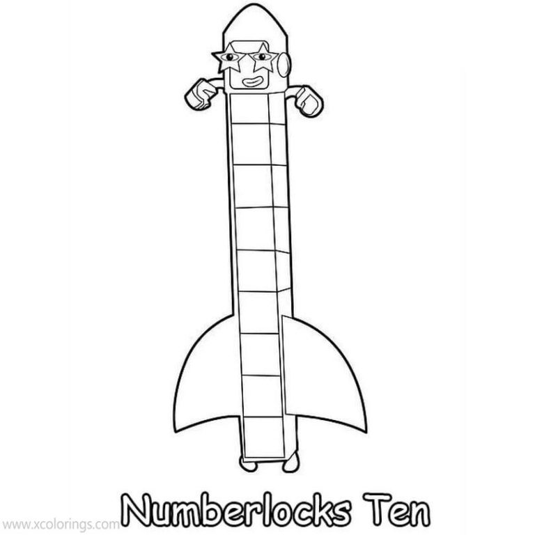Numberblocks Coloring Pages 6 to 10 - XColorings.com
