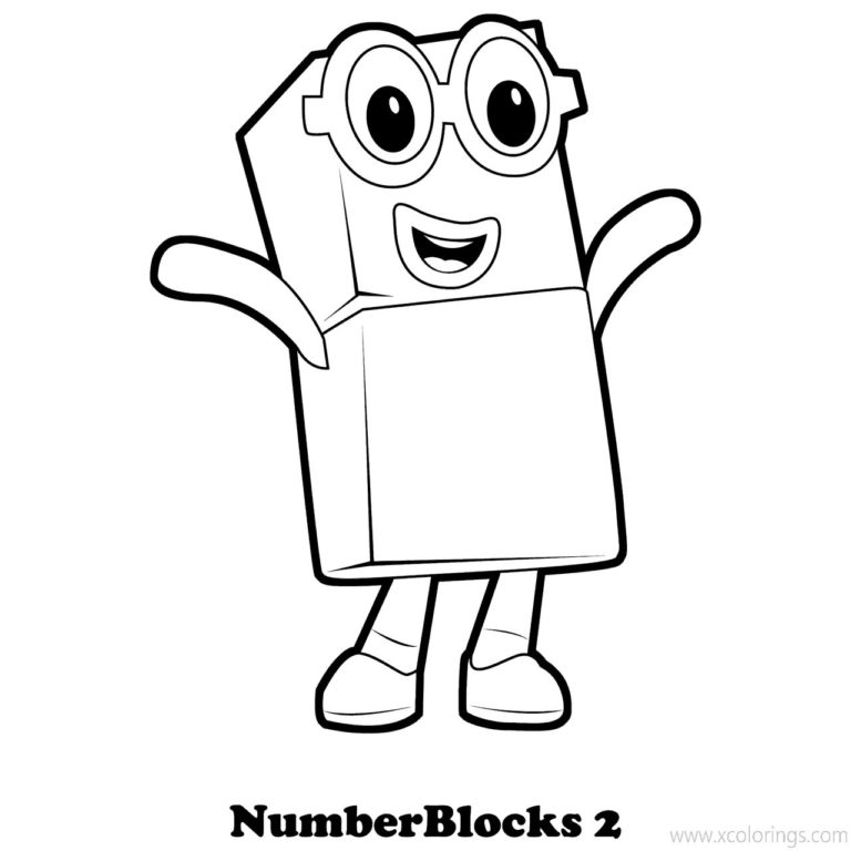 Numberblocks Coloring Pages Number Two - XColorings.com