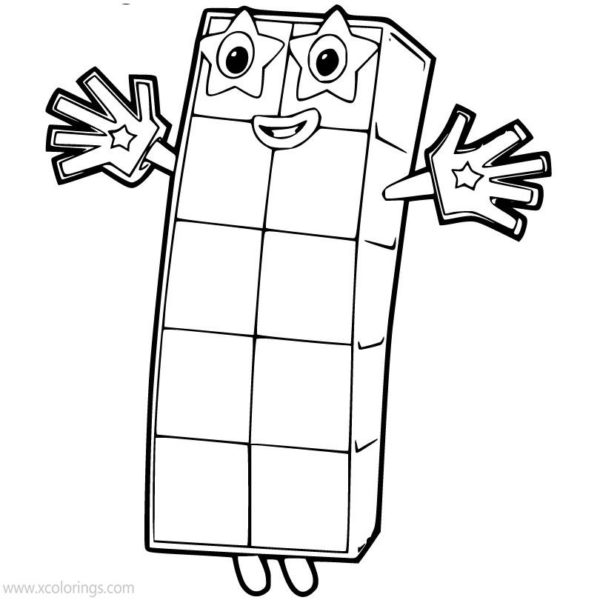 Numberblocks Coloring Pages Number 4 XColorings Numberblocks Coloring Pages Number 4 XColorings