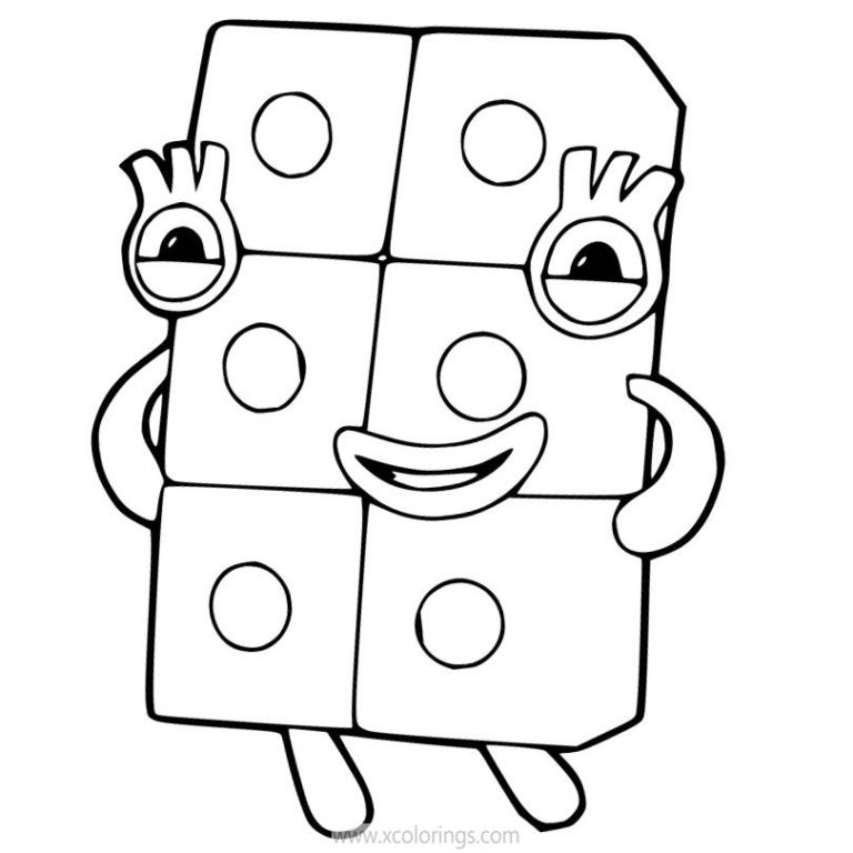 Numberblocks 6 Coloring Pages XColorings Numberblocks 6 Coloring Pages XColorings