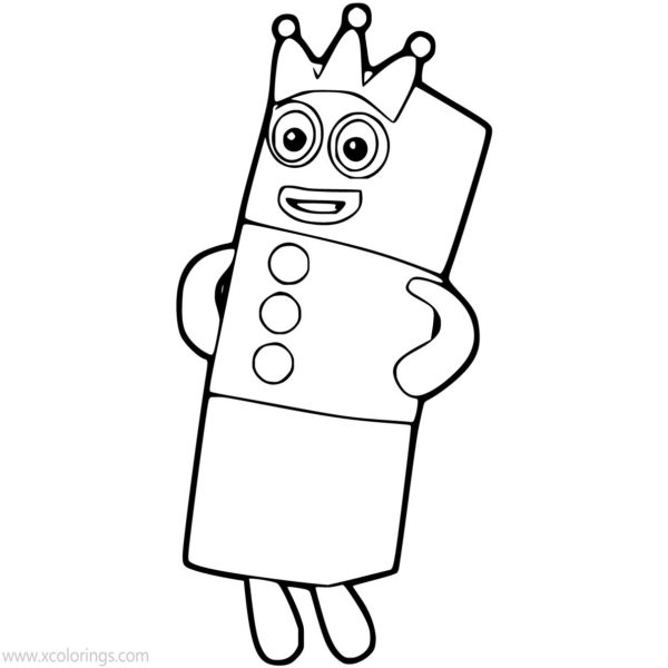 Numberblocks Coloring Pages 1 to 10 - XColorings.com