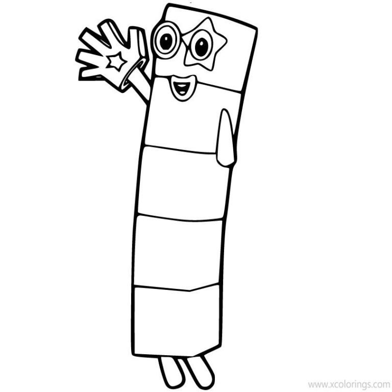 Numberblocks Coloring Pages Number 8 - XColorings.com