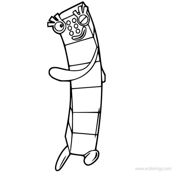 Numberblocks Coloring Pages 6 to 10 - XColorings.com