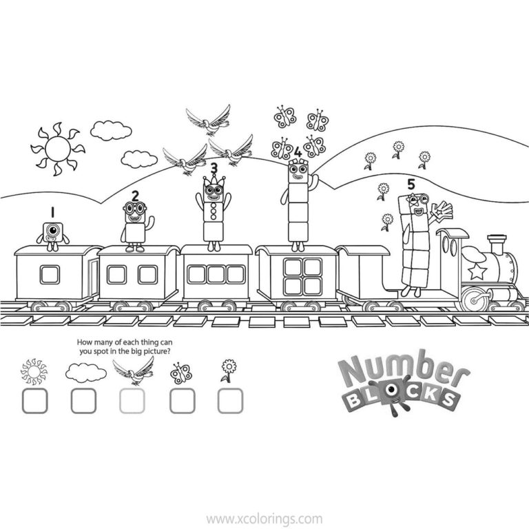 Numberblocks Coloring Pages 11 and 17 - XColorings.com