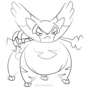 Whimsicott Pokemon Coloring Pages - XColorings.com