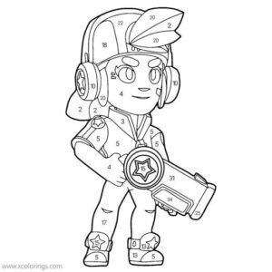 Brawl Stars Coloring Pages Shelly's Portrait - XColorings.com