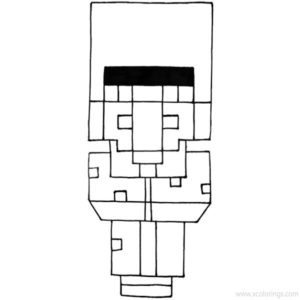 Minecraft Pillager Coloring Pages Outline Drawing - XColorings.com