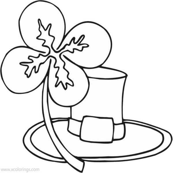 Four Leaf Clover Coloring Pages for St. Patrick's Day - XColorings.com