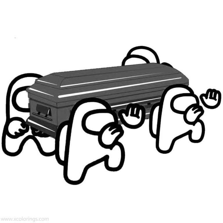 Among Us Coloring Pages Character is Crying - XColorings.com