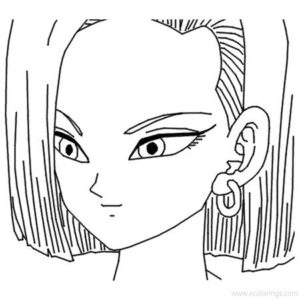 Android 18 Coloring Pages Lineart by lord lucifer kv - XColorings.com