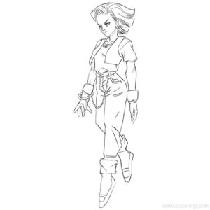 Android 18 Coloring Pages Lineart by lord lucifer kv - XColorings.com