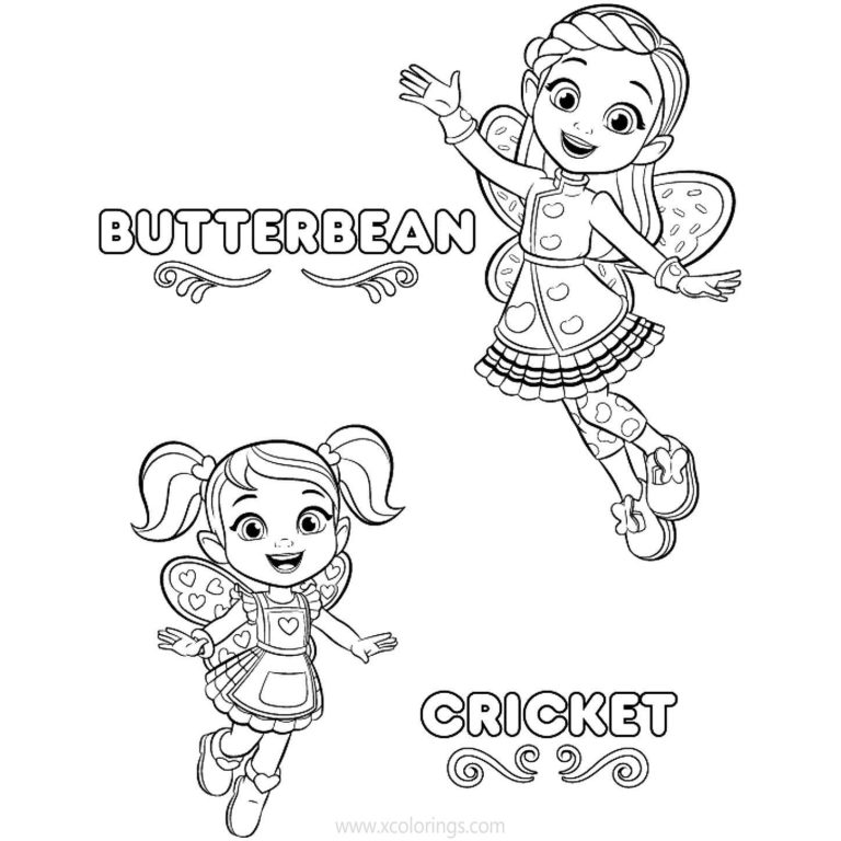 Butterbean and Cricket from Butterbean's Cafe Coloring Pages ...