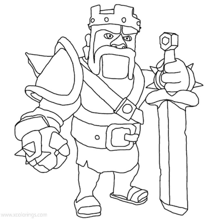 Mega Knight Clash Royale Coloring Pages - XColorings.com