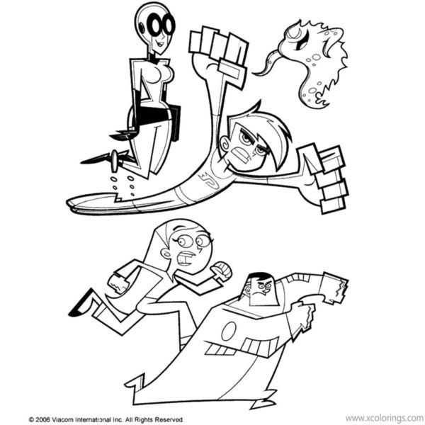 Danny Phantom Coloring Pages Dani - XColorings.com