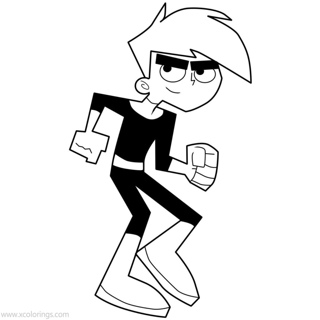 Danny Phantom Coloring Pages Hand Drawing - XColorings.com