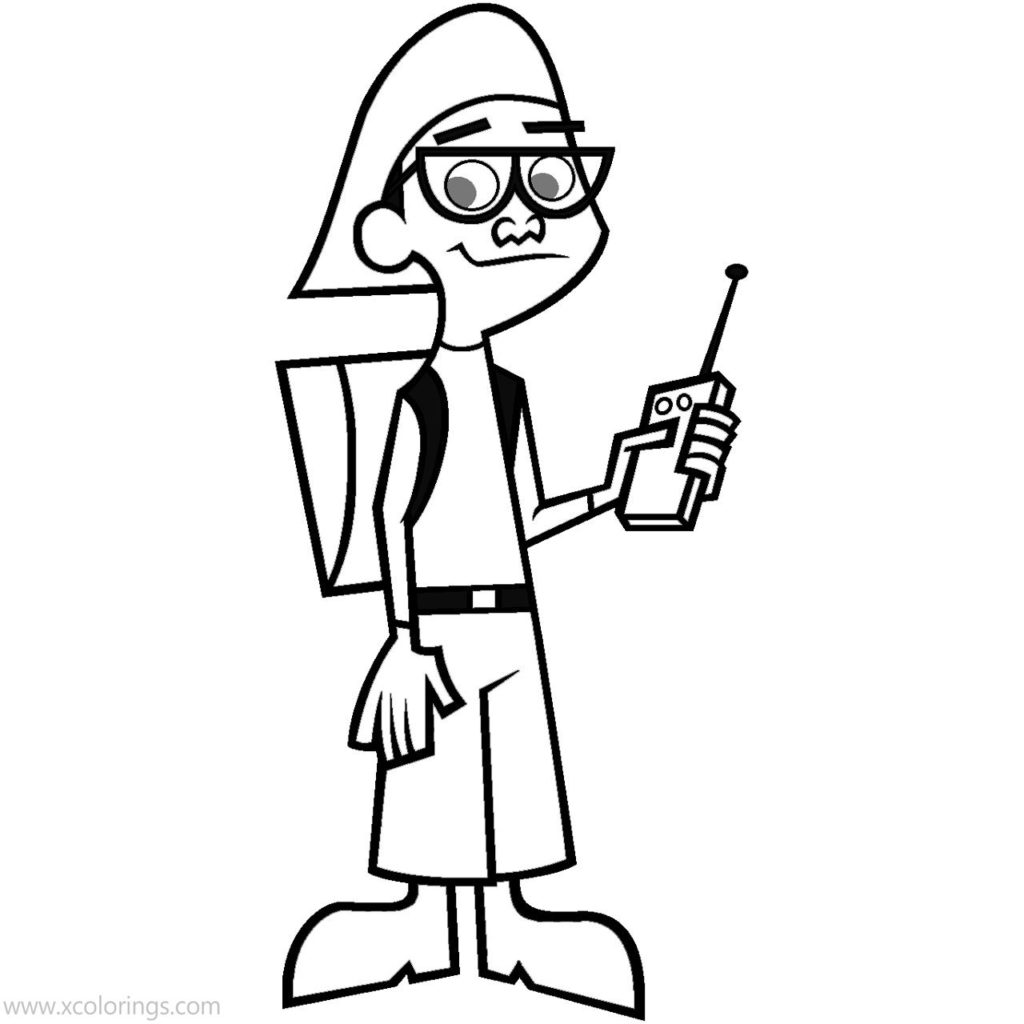 Danny Phantom Coloring Pages Superhero Flying Over the City ...