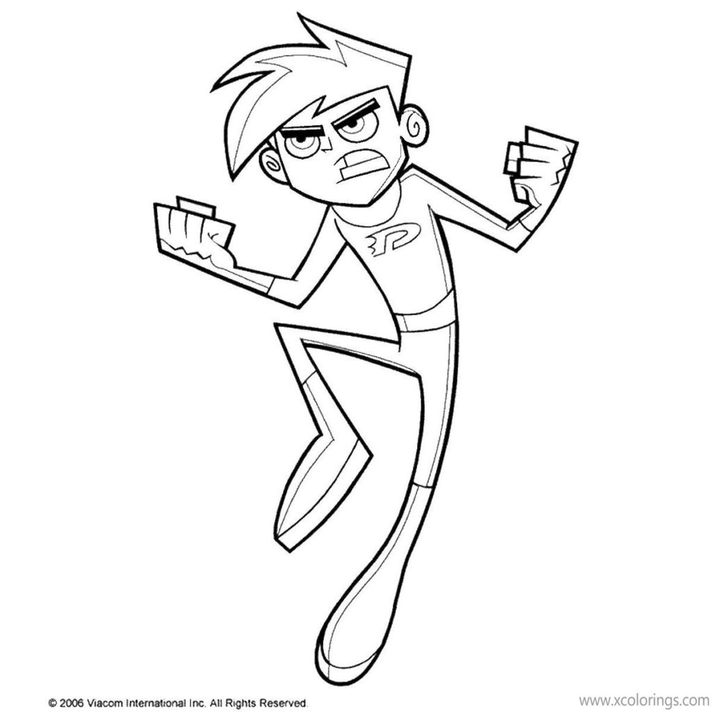 Danny Phantom Coloring Pages Hand Drawing - XColorings.com