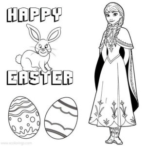 Disney Princess Ariel Easter Coloring Pages - XColorings.com